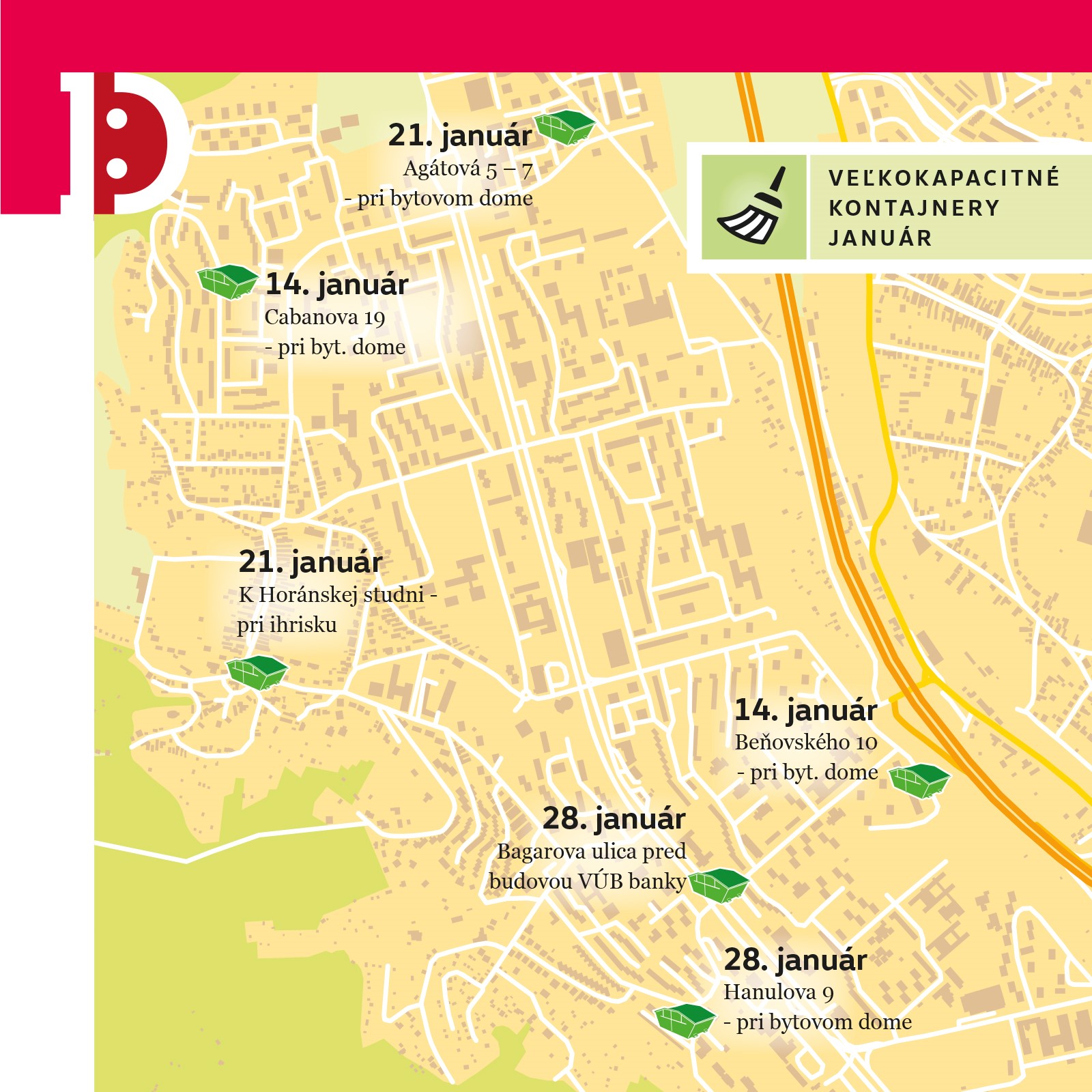 Harmonogram rozmiestnenia veľkokapacitných kontajnerov | dubravka.sk